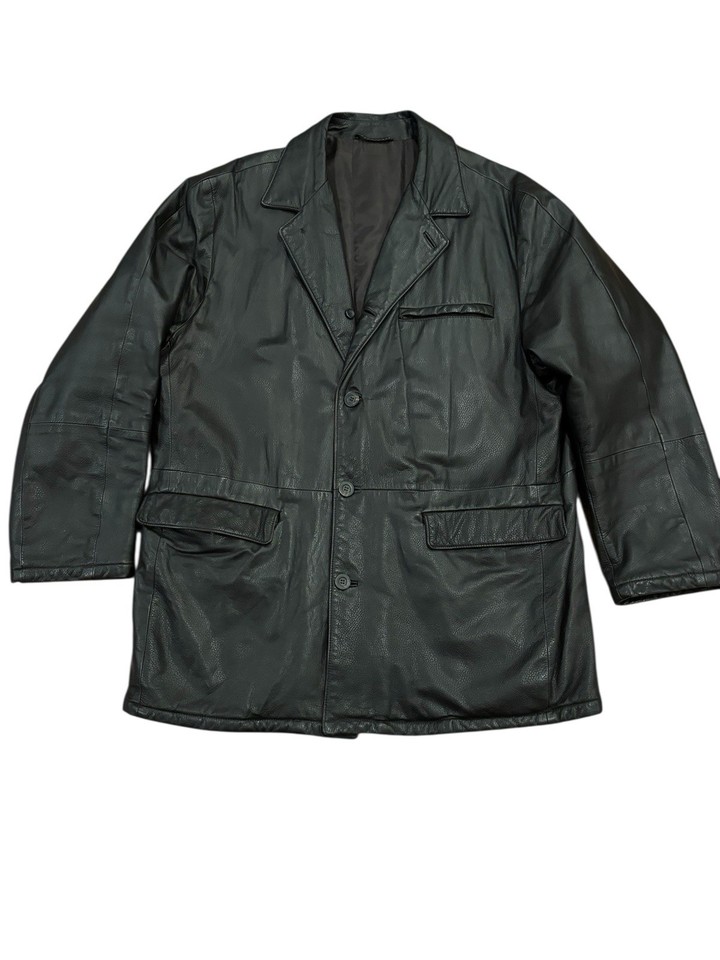 Bullock & Jones Dark Brown Leather Jacket Made In Italy Men’s 54 US 44 ...