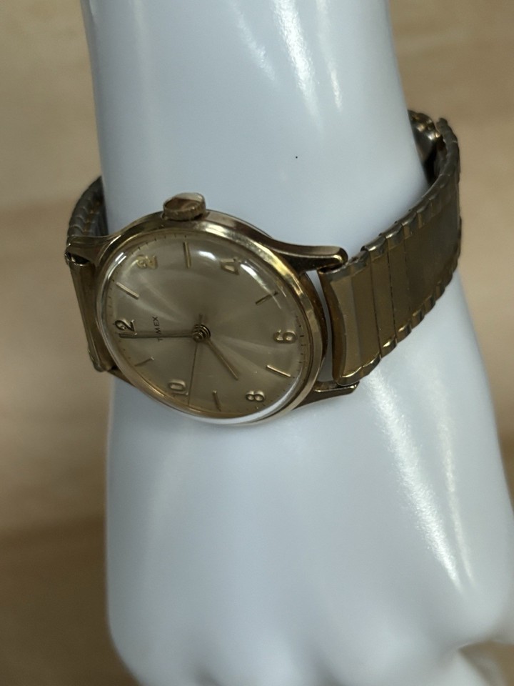 TIMEX 32mm Dial Golden Manual Windup Men's Watch | eBay
