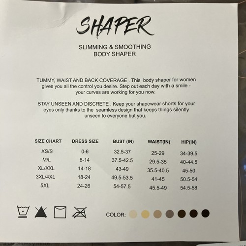 FeelinGirl Comfortable Slimming & Smoothing Body Shaper Coffee Size 3XL ...