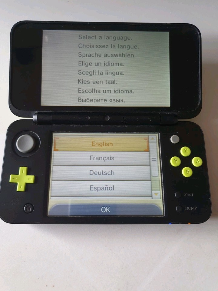New Nintendo 2DS XL LL Lime Green & Black Console With USB Charging ...