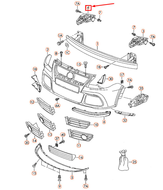 OEM VW POLO MK4 9N FRONT BUMPER RIGHT GUIDE PROFILE 6Q0807184A GENUINE ...