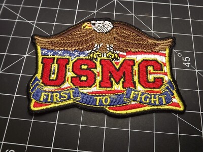 U.S. Marine Corps "FIRST TO FIGHT" PATCH BRAND NEW IRON-ON U.S.M.C. APPROVED | eBay