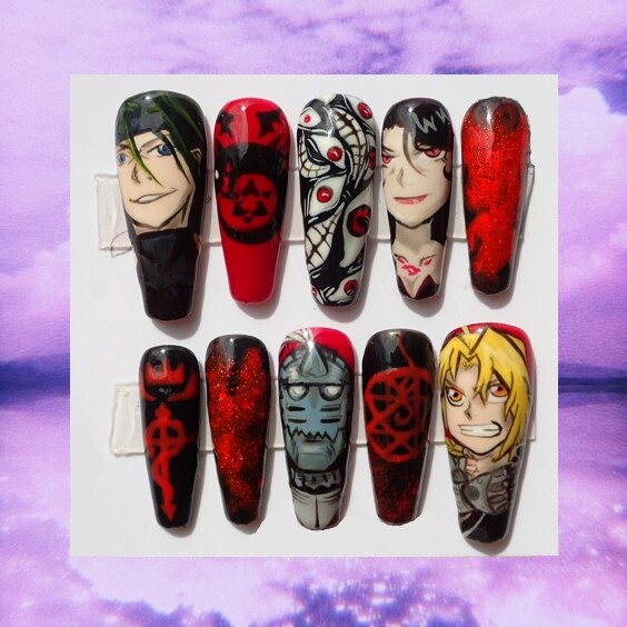 Fullmetal Alchemist Nail Art