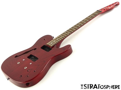 Fender JA-90 Jim Adkins Thinline Tele BODY + NECK, Telecaster Crimson ...
