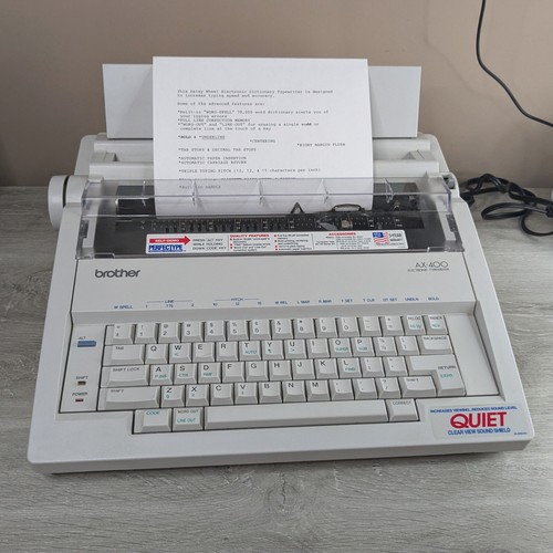 Brother AX-400 Electronic Typewriter w/ Cover - Works, but Has Issues ...