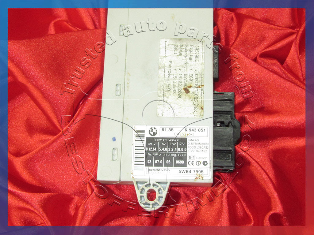 BMW E60 5 series 3.0d M57N DIESEL ENGINE ECU SET DDE CAS IGNITION LOCK ...