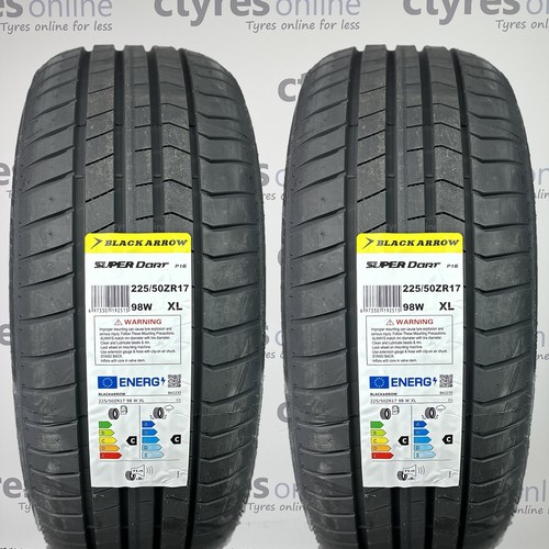 2 X New 225 50 17 BLACKARROW P16 98W XL 225/50R17 2255017 *C/C RATED ...
