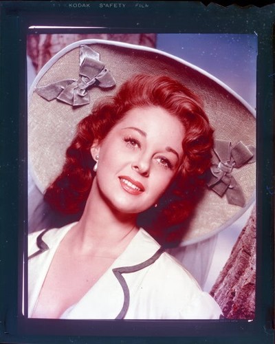 Susan Hayward 1950's Glamour Portrait in hat Vintage 5x4 Color Inter ...