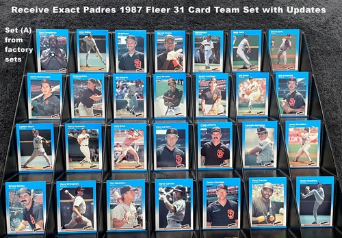 San Diego Padres 1987 Fleer 31 Factory Cards Team Set (A) with Updates ...