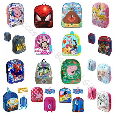 Girls Boys Kids Character Junior Toddlers Backpack School PE Bag ...