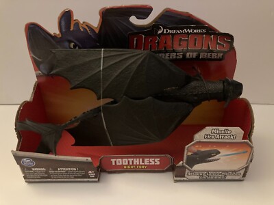 Toothless Night Fury Missile Fire Attack Defenders of Berk HTTYD NIB | eBay