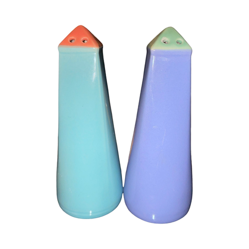 Vtg Lindt-Stymeist Colorways Salt & Pepper Shakers/Fiesta-ware Colors ...