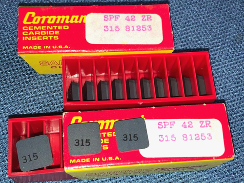 Sandvik Coromant Cemented Carbide Inserts Lathe Mill Box of 10 NEW $1 ...