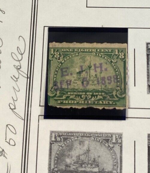 United States 1898 1/8th Cent postage stamp 1 Unhinged Stamp | eBay