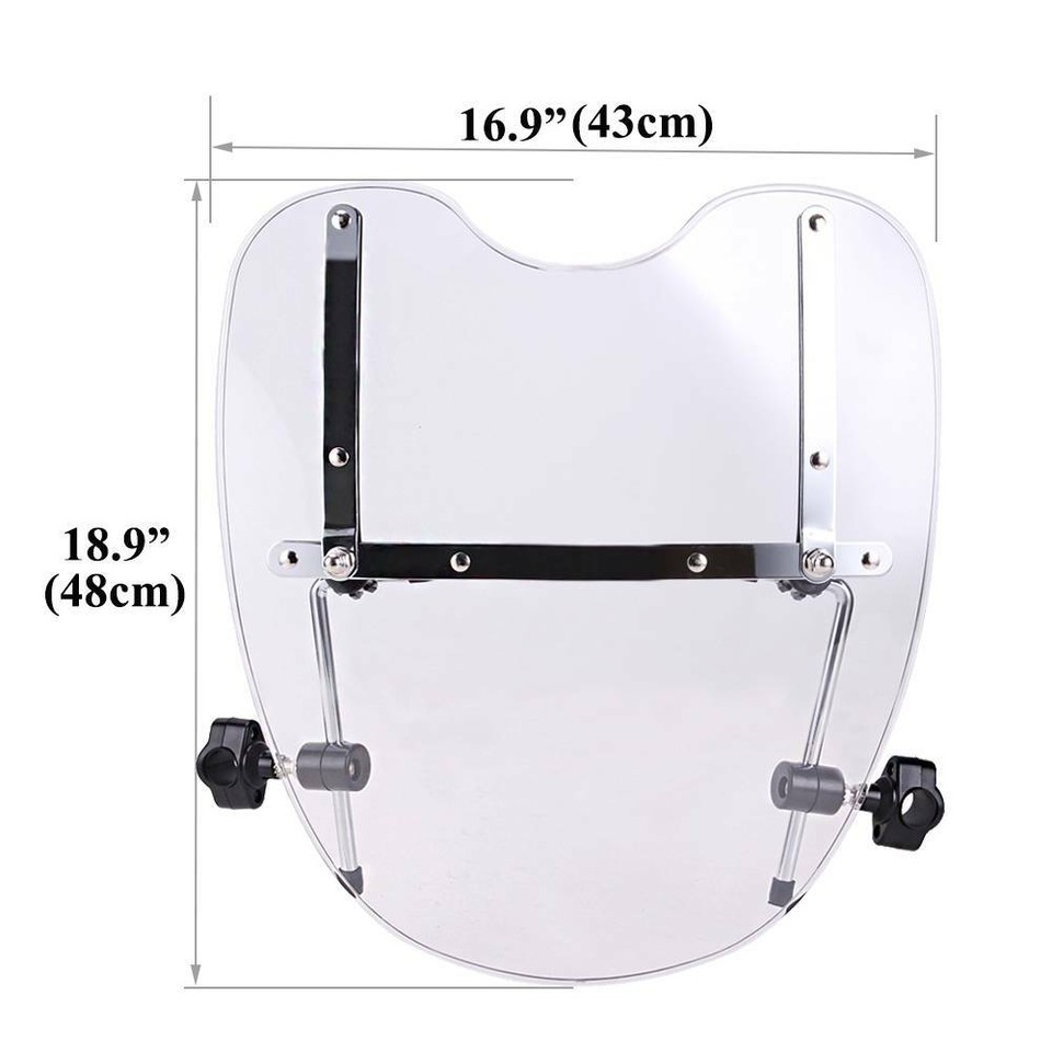 Clear Windshield Windscreen For Harley Heritage Springer Dyna Glide ...