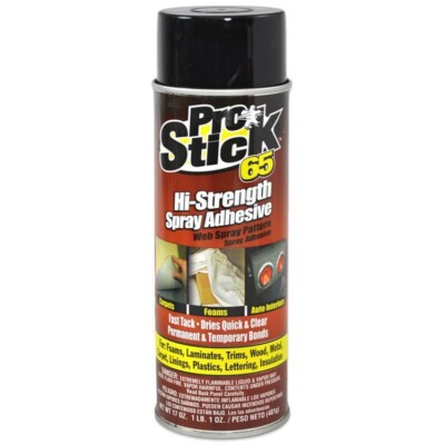 Pro Stick 65 Hi Strength Spray Adhesive Glue Dries Quick and Clear One ...