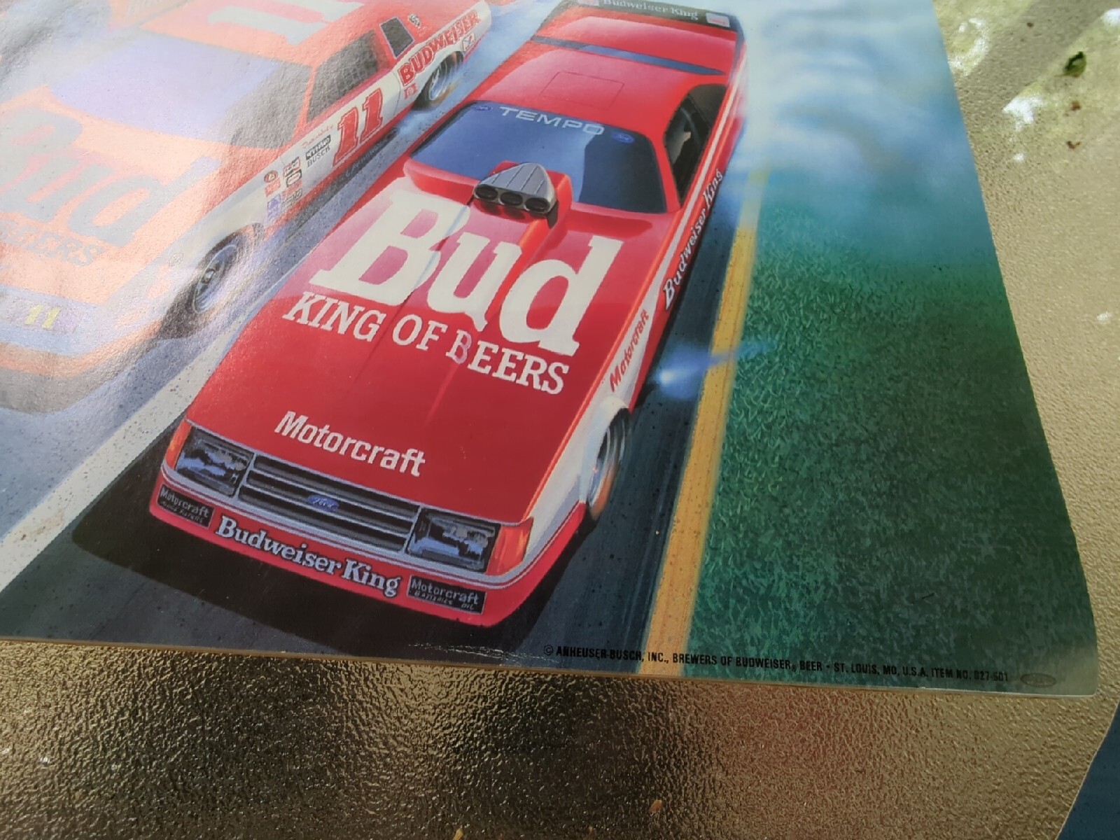 BUD THUNDER BUDWEISER BEER POSTER BUD KING OF BEERS NASCAR INDY RACING ...