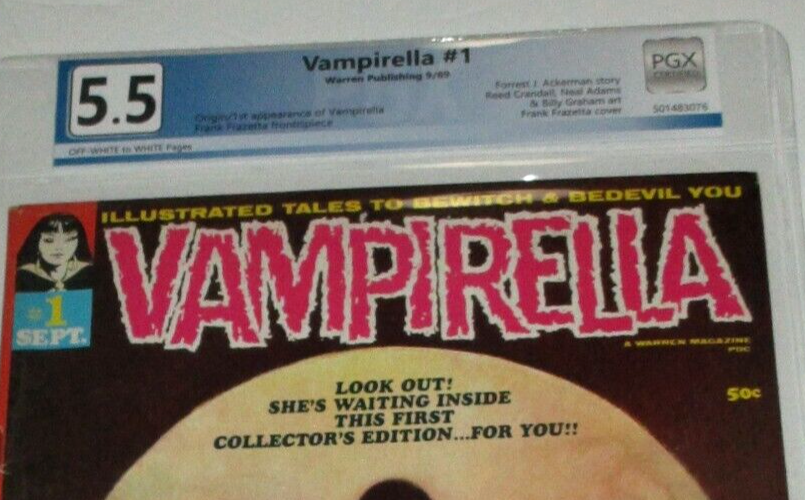 VAMPIRELLA #1 1969 WARREN PUBLISHING ORIGIN 1ST APPEARANCE PGX GRADED 5 ...