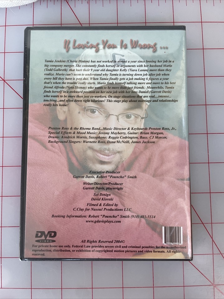 If Loving You Is Wrong (2004, DVD) The Stageplay. Garrett Davis, Cherie ...