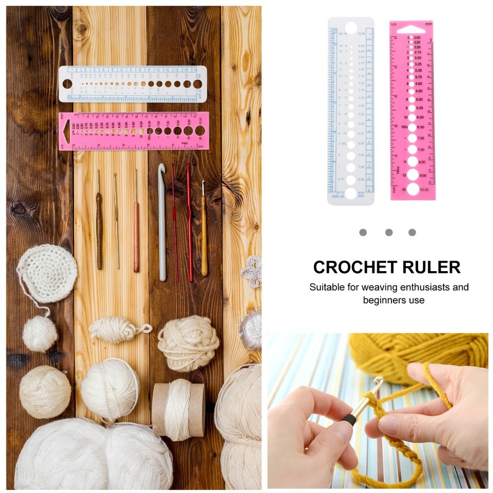 4Pcs Plastic Needle Measuring Rulers For Knitting Sewing Accessories ...