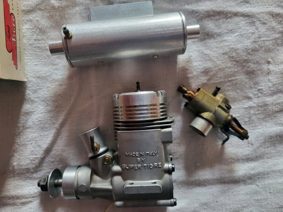motore Nuovo Supertigre X40 Con Scarico, Aereo Vintage Model Engine ...