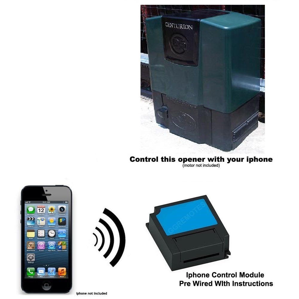 Iphone Remote Control Your Centurion Centsys D5-EVO D5 EVO Sliding Gate ...