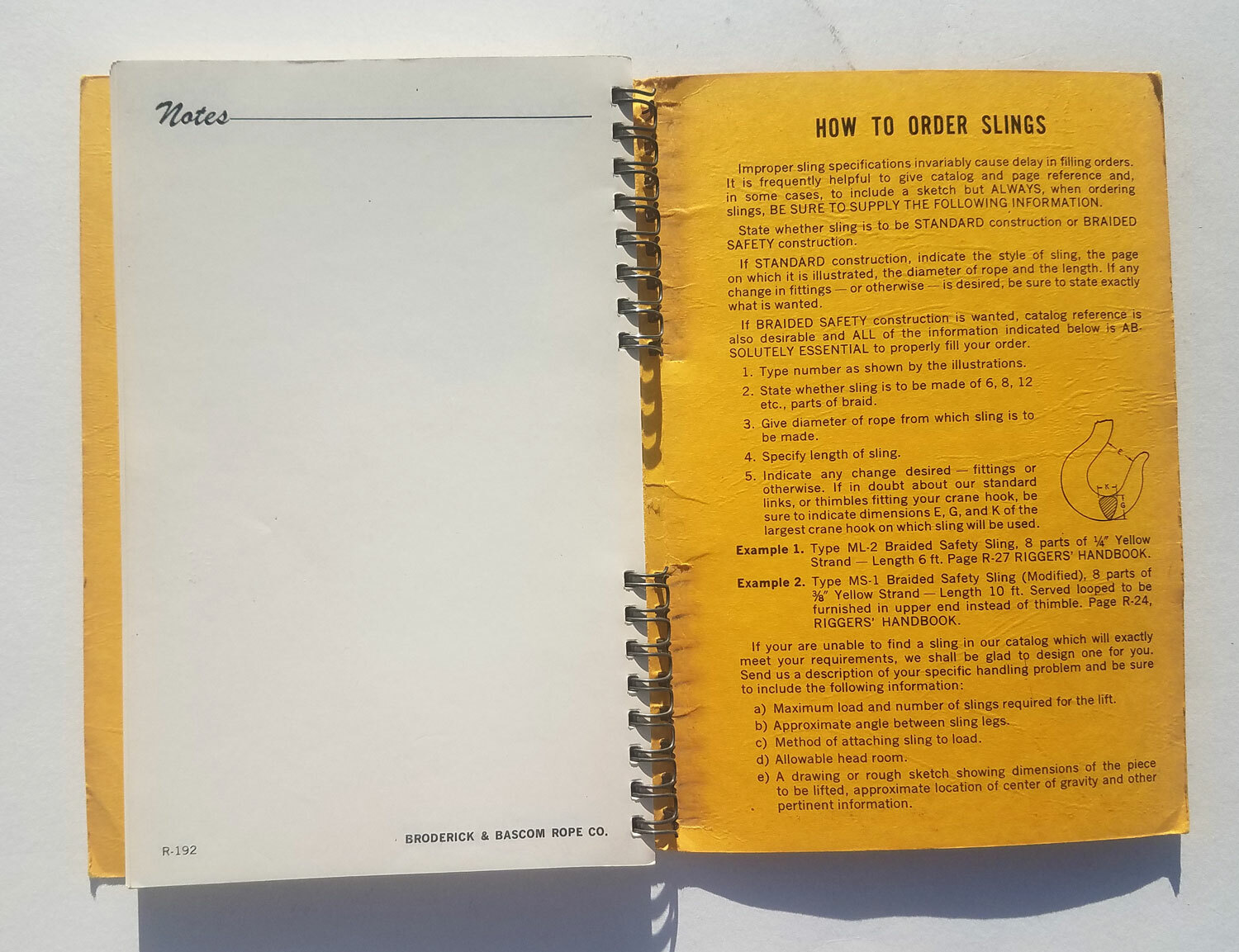 Riggers HandBook 1961 Broderick & Bascom Rope Co. 85th Anniversary Wire ...