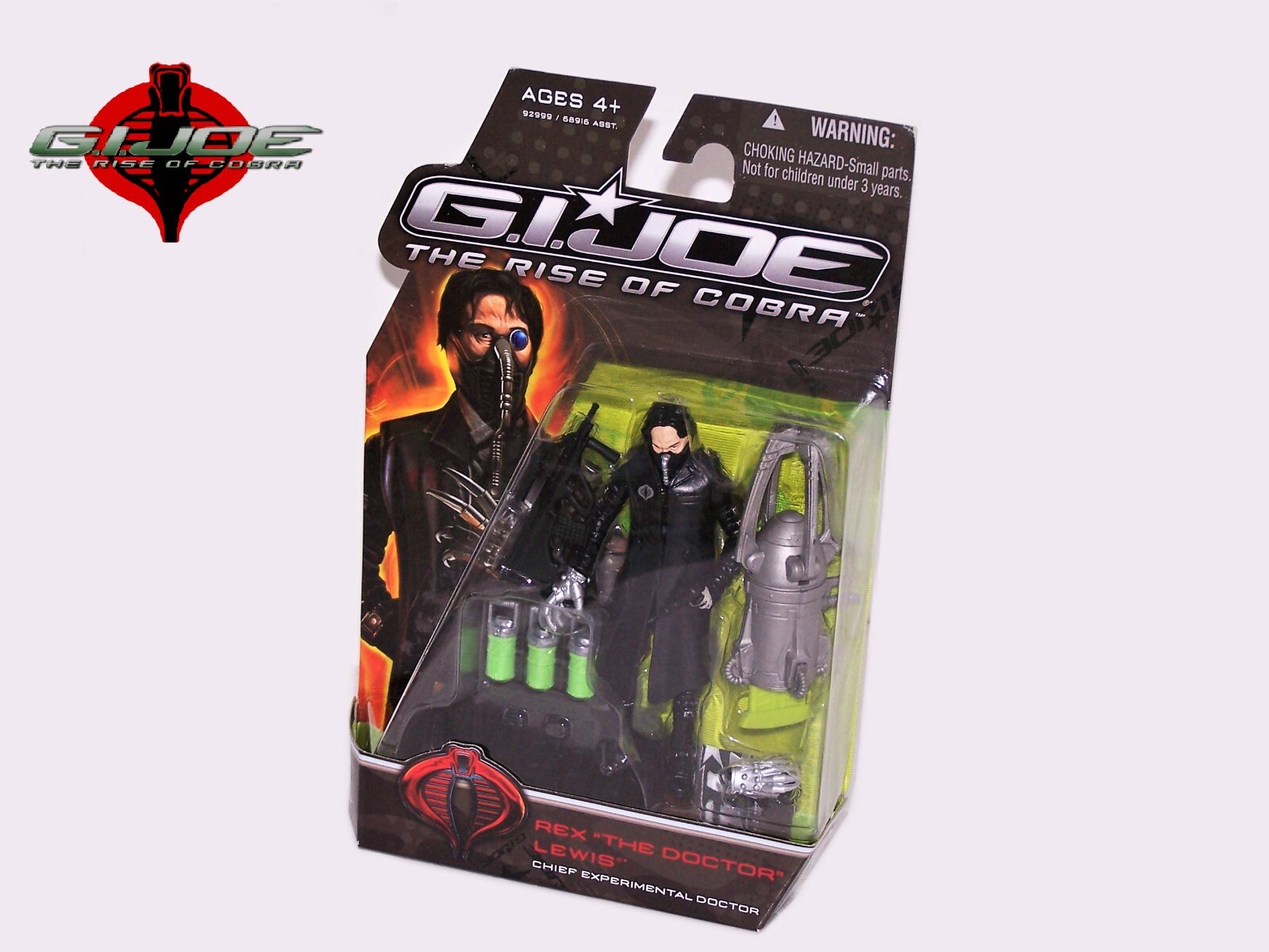 GI JOE THE RISE OF COBRA REX "THE DOCTOR" LEWIS FIGURE CASE FRESH MOC ...