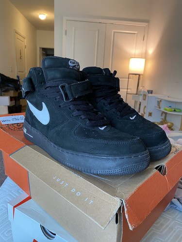 Nike Air Force 1 2002 Black White Nubuck | eBay
