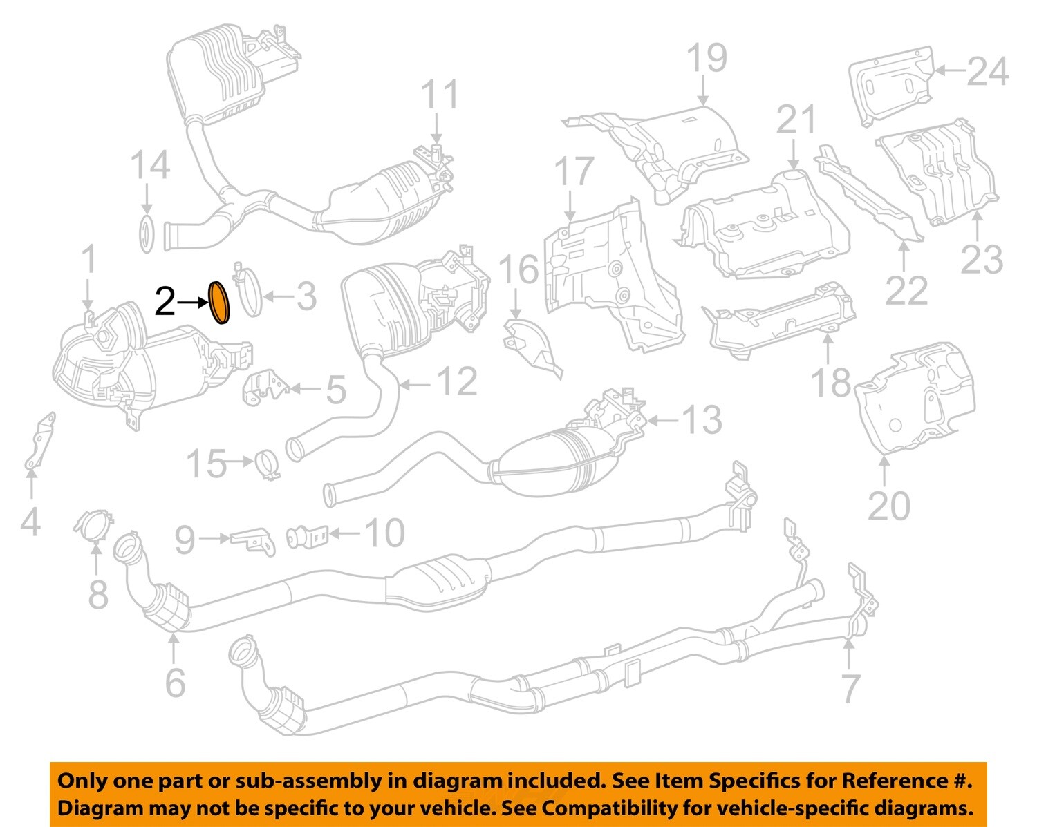MERCEDES OEM 19-20 CLA45 AMG Exhaust Components-Catalytic Cnvrtr Seal ...