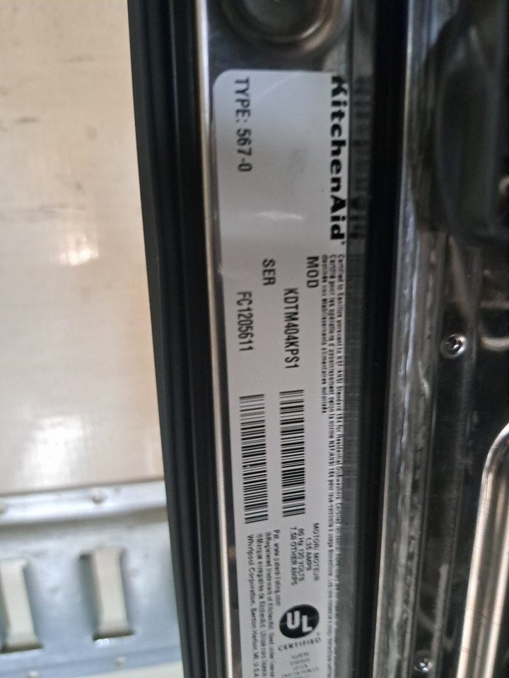 KitchenAid 24" Stainless Steel Dishwasher - KDTM404KPS | eBay