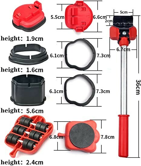 Furniture Lifter Heavy Duty 4 Sliders for Easy Safe Moving 18 Pcs seen ...