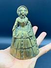 Antique Embossed Brass Figural Welsh Lady Tea Lunch Table Bell H 4 2/4 ...