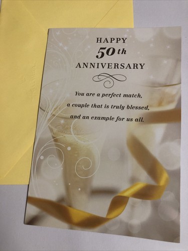 Happy 50th Anniversary Happiness And Love 50 Years 5”x7” Hallmark ...