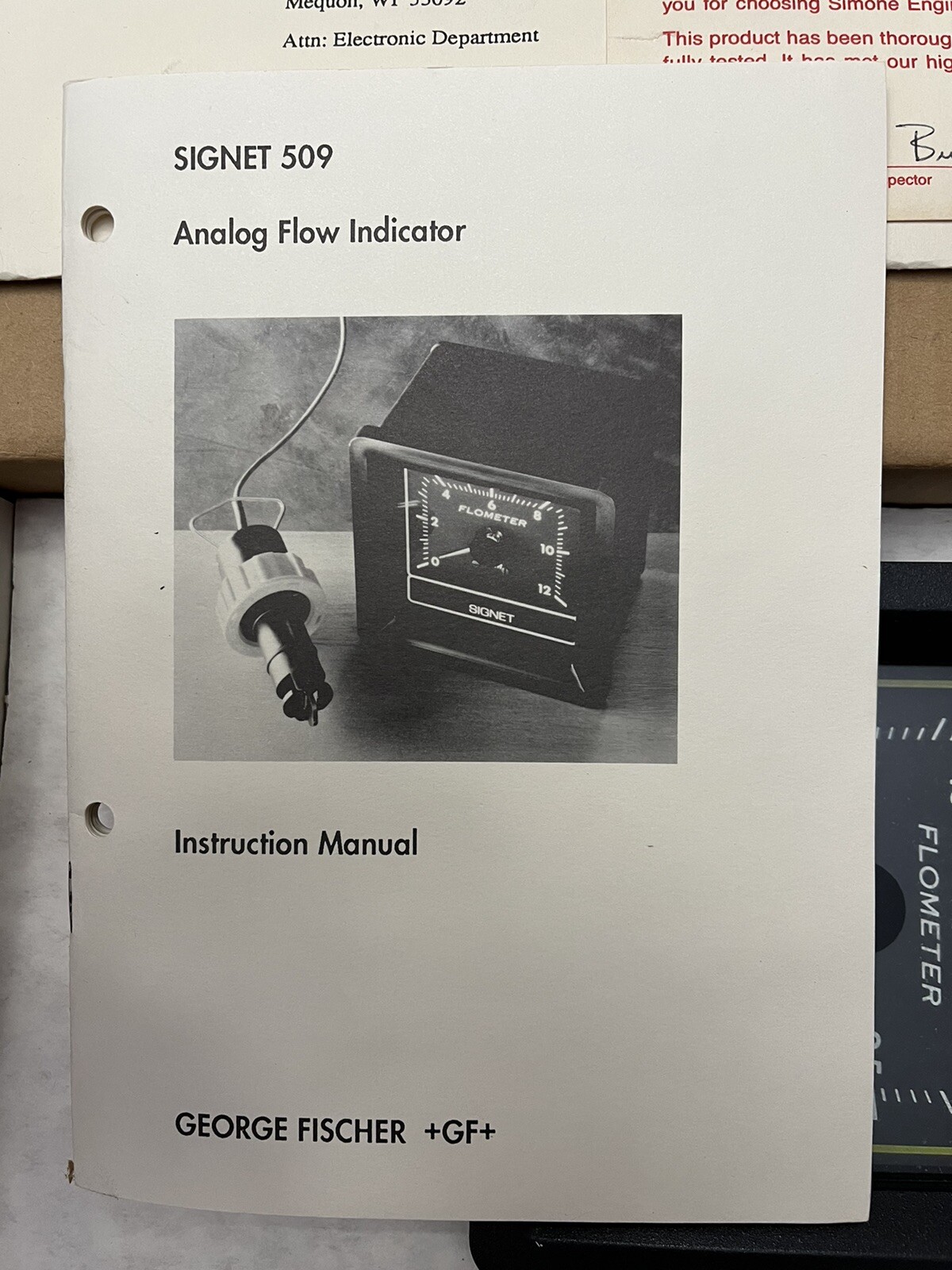 George Fischer SIGNET P50940-1 Flometer Flow Meter for sale online | eBay