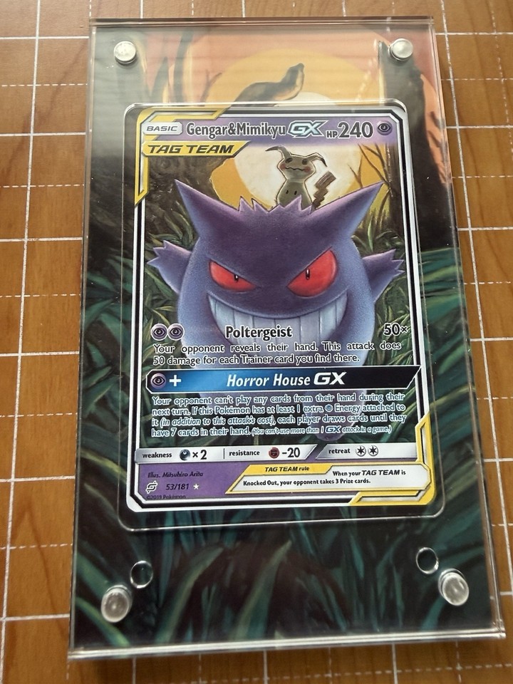 Gengar & Mimikyu GX Tag Team 53/181 Sun Moon Magnetic 🧲 Extended ...