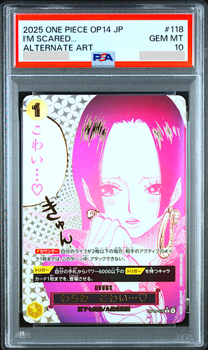 PSA 10 Boa Hancock OP14-118 I'm Scared ALT Art One Piece Card Game ...