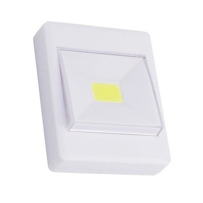 CoB LED Wall Light Switch Wireless Room Hed Light Battery Funted (White ...