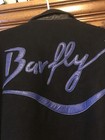 Vintage Jeff Hamilton BARFLY Logo Black Wool / Leather Bomber Jacket ...
