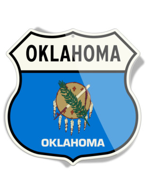 State Flag of Oklahoma - Shield Shape - Aluminum Sign | eBay