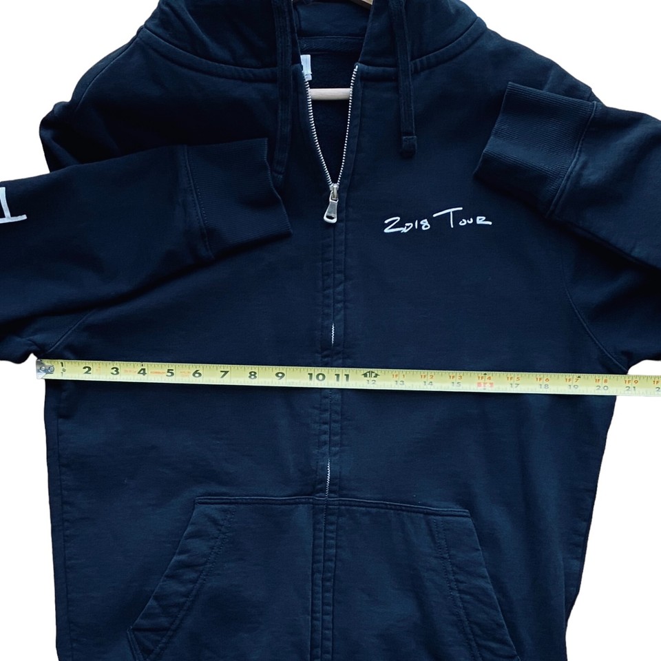 Sam Smith 2018 Thrills Tour Black Zip Up Hoodie Sweatshirt Size Large ...