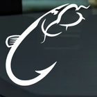 Fishing Hook Stickers Decal Car Boat Tumbler JDM Window Bumper Fish 22 ...