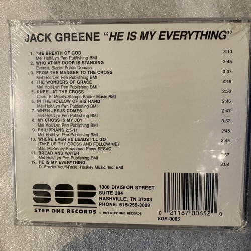 He Is My Everything by Jack Greene (CD, May-1991, Step One Records) for ...