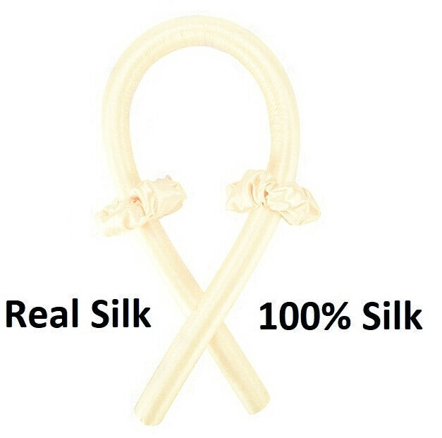 Real Silk 100% Silk Heatless Curling Rod Silk Curling Ribbon Hair ...