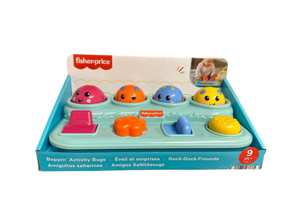 Kids Development Toy FISHER-PRICE Brilliant Boppin Activity Bugs Pop-Up ...