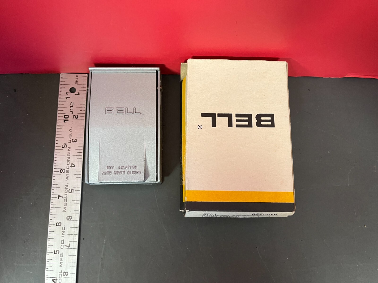 BELL RCV1-GFR- RAYNTITE, 1 GANG, GFCI, GRAY, FLUSH DEVICE COVER- LOT OF ...