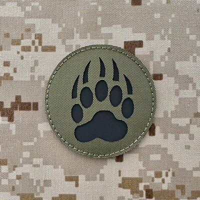 Bear Paw Patch Ranger Green Olive Drab Morale IR - Hook & Loop | eBay