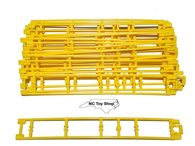 20 NEW K'NEX Yellow Roller Coaster Track Pieces 8" Straight Micro Parts ...