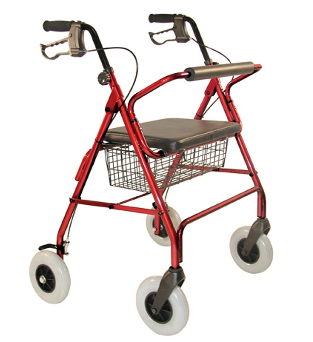 Heavy Duty Rollator Seat And Brakes Drive Aluminum Rollator W/Padded