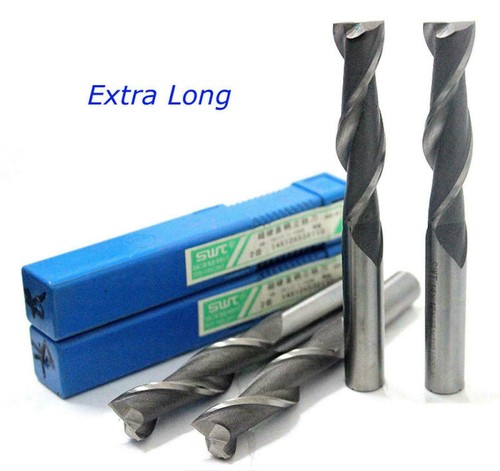 5pcs Extra Long 3mm 3 Flute HSS & Aluminium End Mill Cutter CNC Bit ...